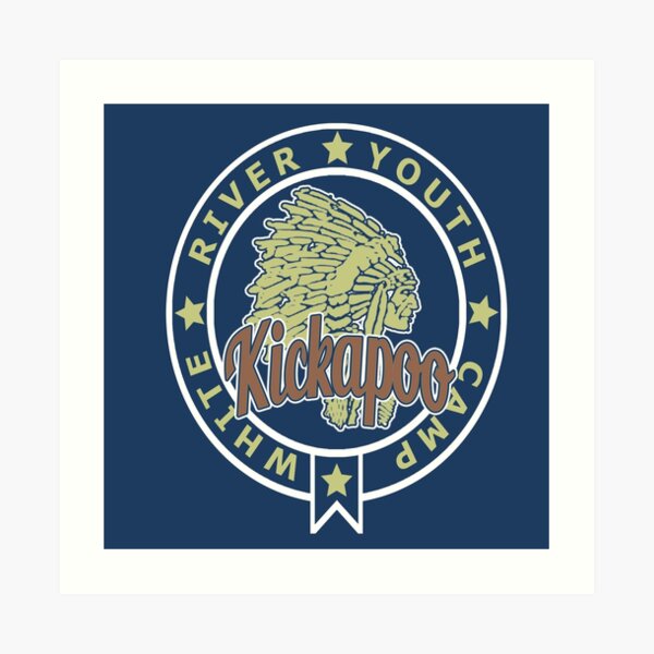 "Kickapoo Design (Blue)" Art Print for Sale by wryc | Redbubble