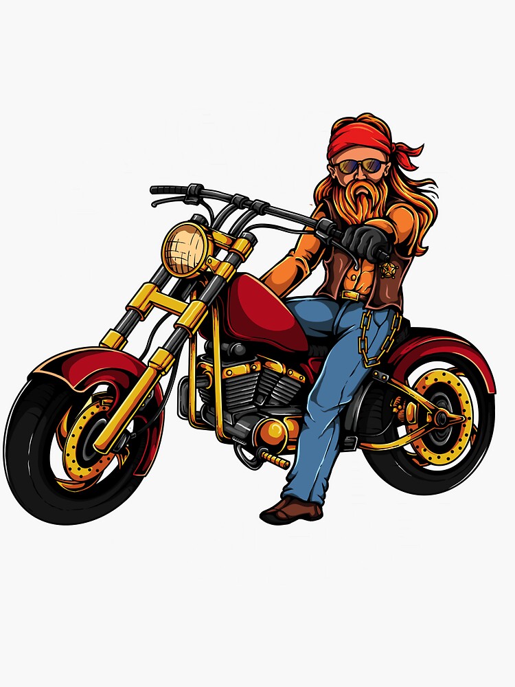 "Motorcycle Madness" Sticker for Sale by MisterGooseShop | Redbubble