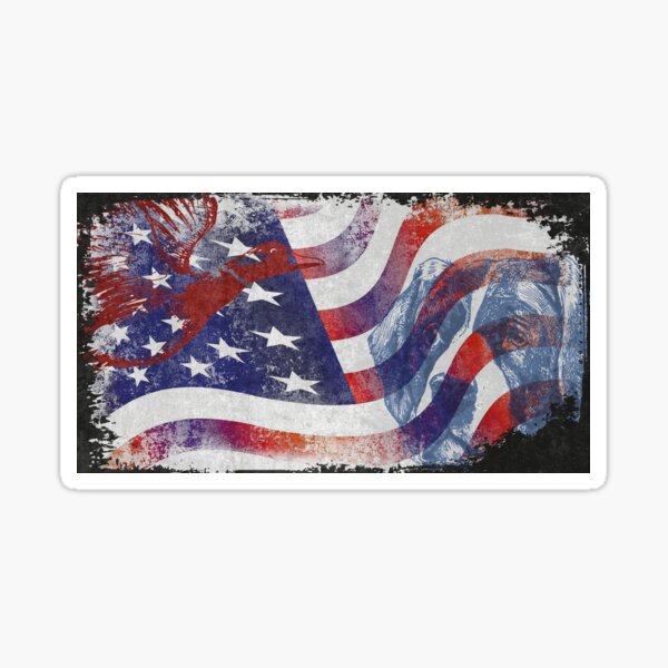 "American Tradition Waterfowl Duck Hunting Dog Lab Flag" Sticker for ...