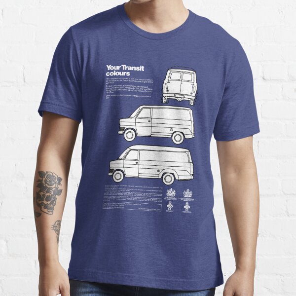 "FORD TRANSIT" T-shirt for Sale by ThrowbackMotors | Redbubble | ford t ...