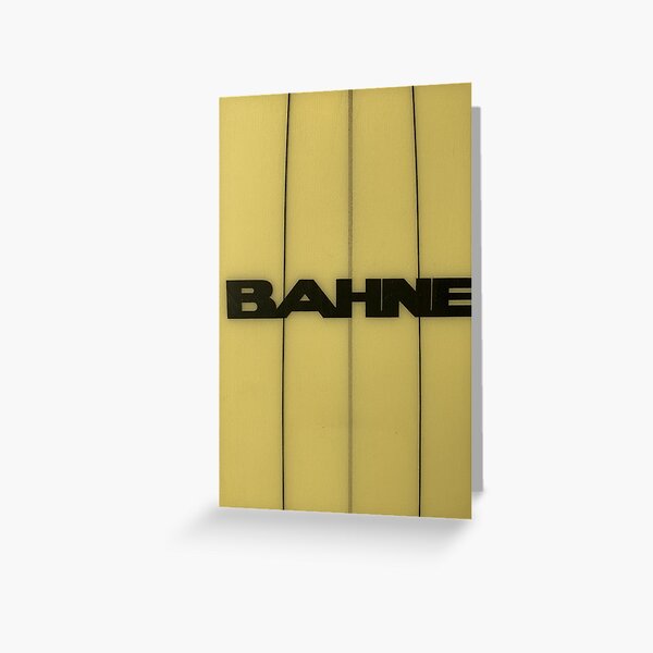 "BAHNE SURFBOARD LOGO" Greeting Card by james-sullivan | Redbubble