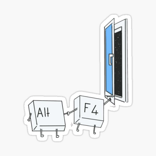 Alt F4 Stickers | Redbubble