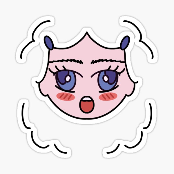 "Cute girl face" Sticker for Sale by Mamahairgirls | Redbubble