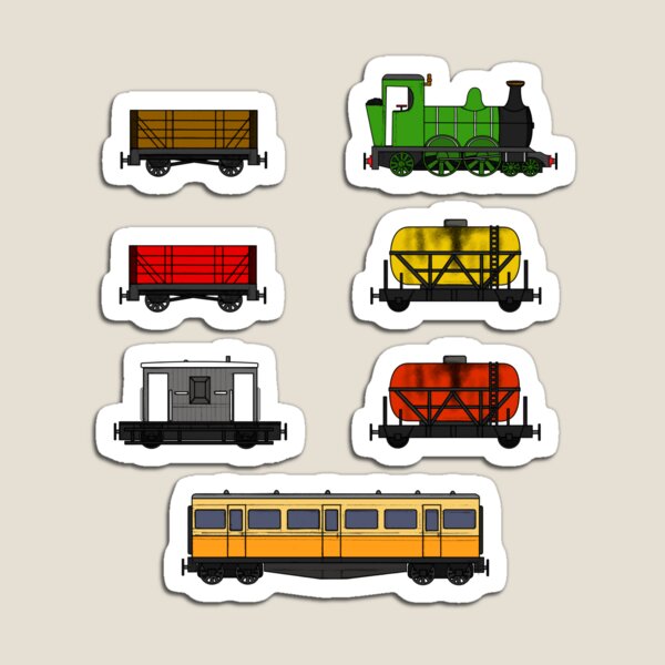 "Steam Train Magnet Sticker Pack Pattern" Magnet for Sale by doodlerob ...