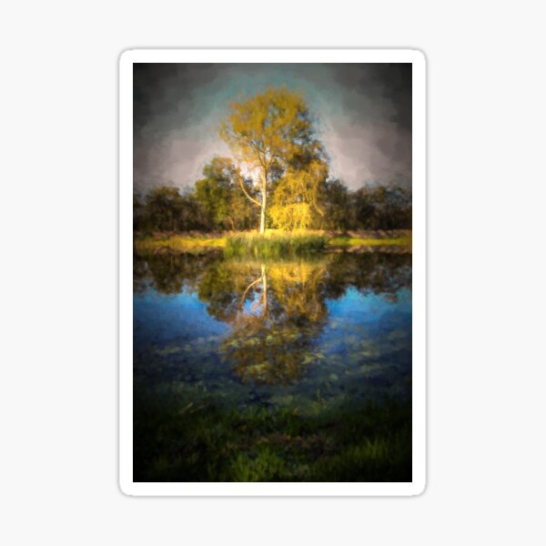 "Trees and pond" Sticker for Sale by Photopat | Redbubble
