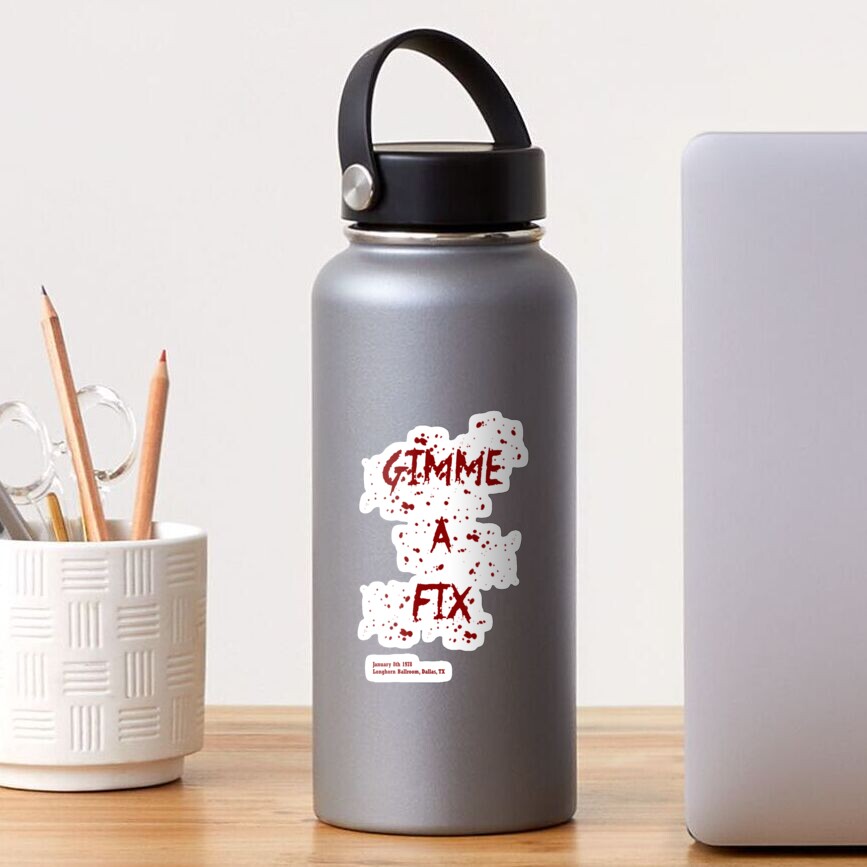 "Gimme A Fix, Sid Vicious" Sticker for Sale by Spudwear | Redbubble