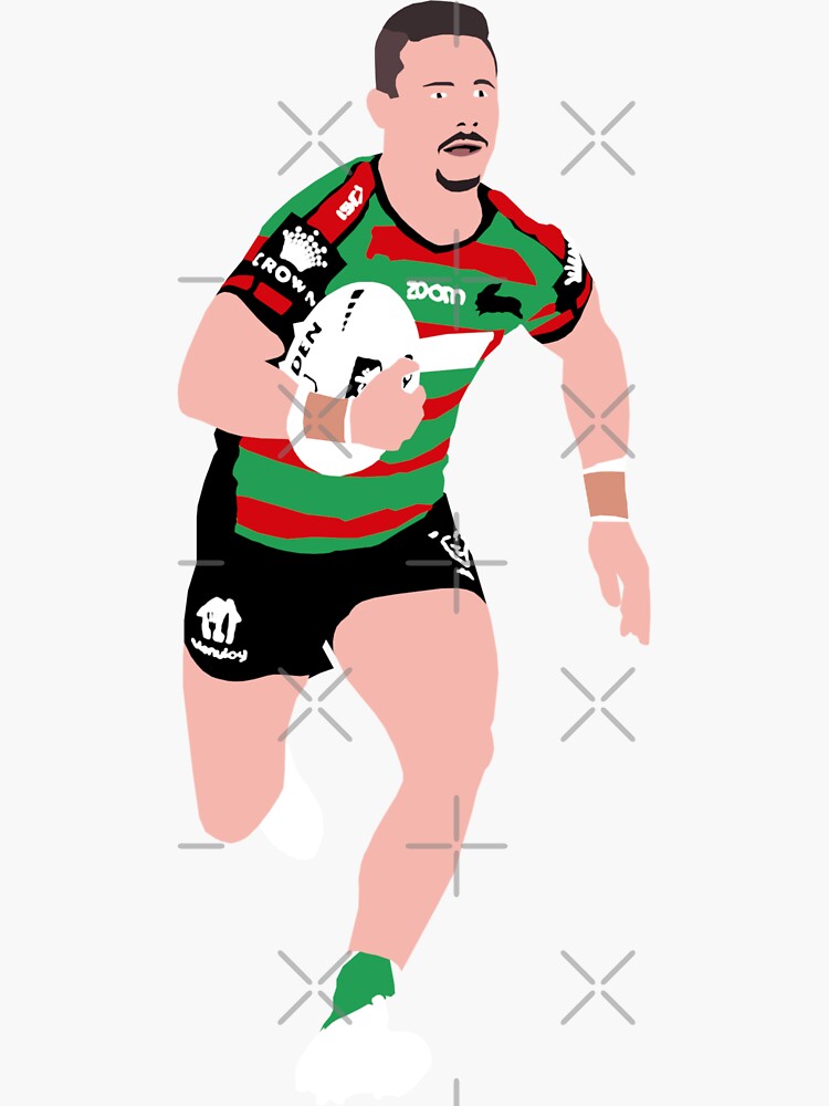 "Damien Cook South Sydney Rabbitohs 2" Sticker by Rhys40 | Redbubble