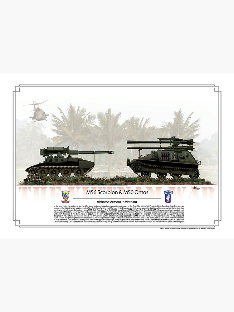 "M56 Scorpion & M50 Ontos" Art Print by TheCollectioner | Redbubble