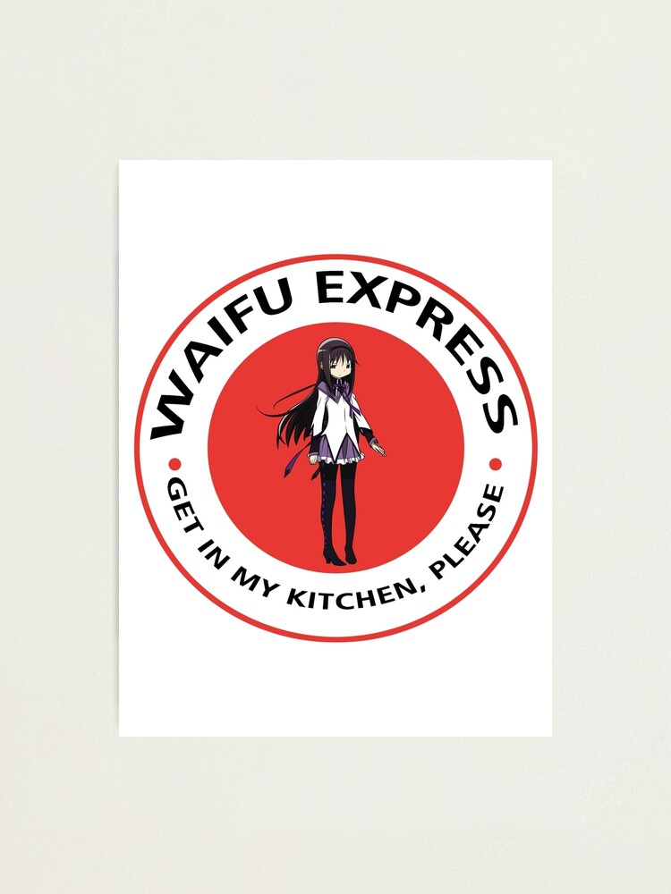 Waifu Express Homura Akemi Red Photographic Print By Hakuyer Redbubble