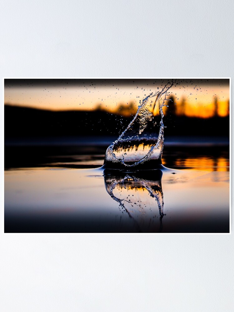 "Splash Of A Drop On A Water Mirror" Poster for Sale by WillSucceed ...