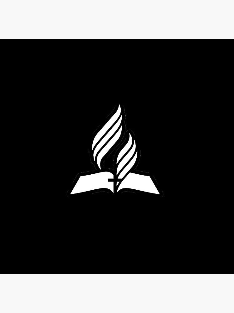 "Seventh-Day Adventist White Logo Shirts Mask & Stickers" Pin for Sale ...