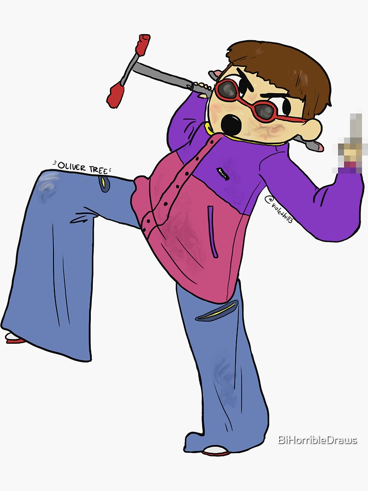 Sticker « Autocollant "Oliver Tree" », par BiHorribleDraws | Redbubble