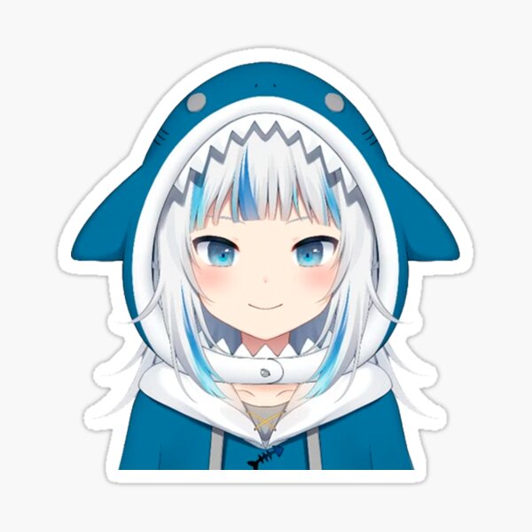 "Gura portrait" Sticker for Sale by snailhunter66 | Redbubble