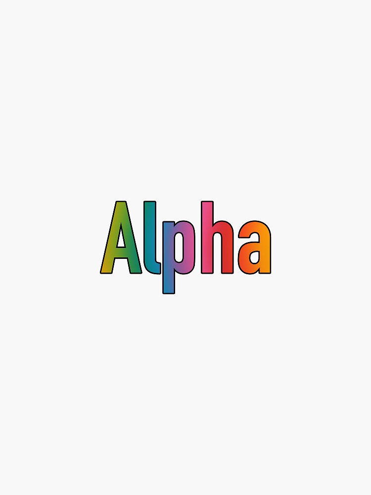"Rainbow Alpha Greek Letter" Sticker for Sale by rachelllnewman | Redbubble