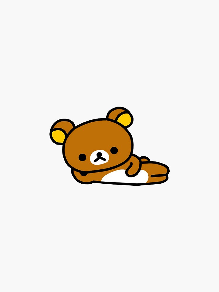 "Rilakkuma cute sitting pose " Sticker for Sale by jisoohuwa | Redbubble