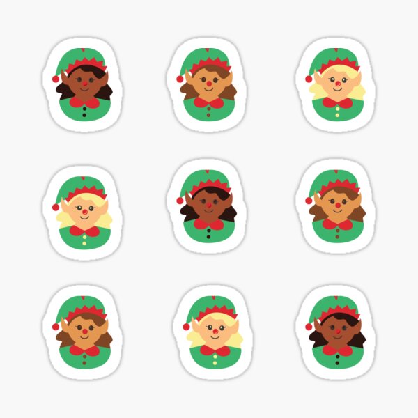"Inclusive Christmas Elves" Sticker for Sale by LiveAndGlow | Redbubble