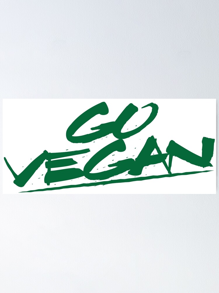 "Go Vegan Green Logo" Poster by GlutenFreeGear | Redbubble