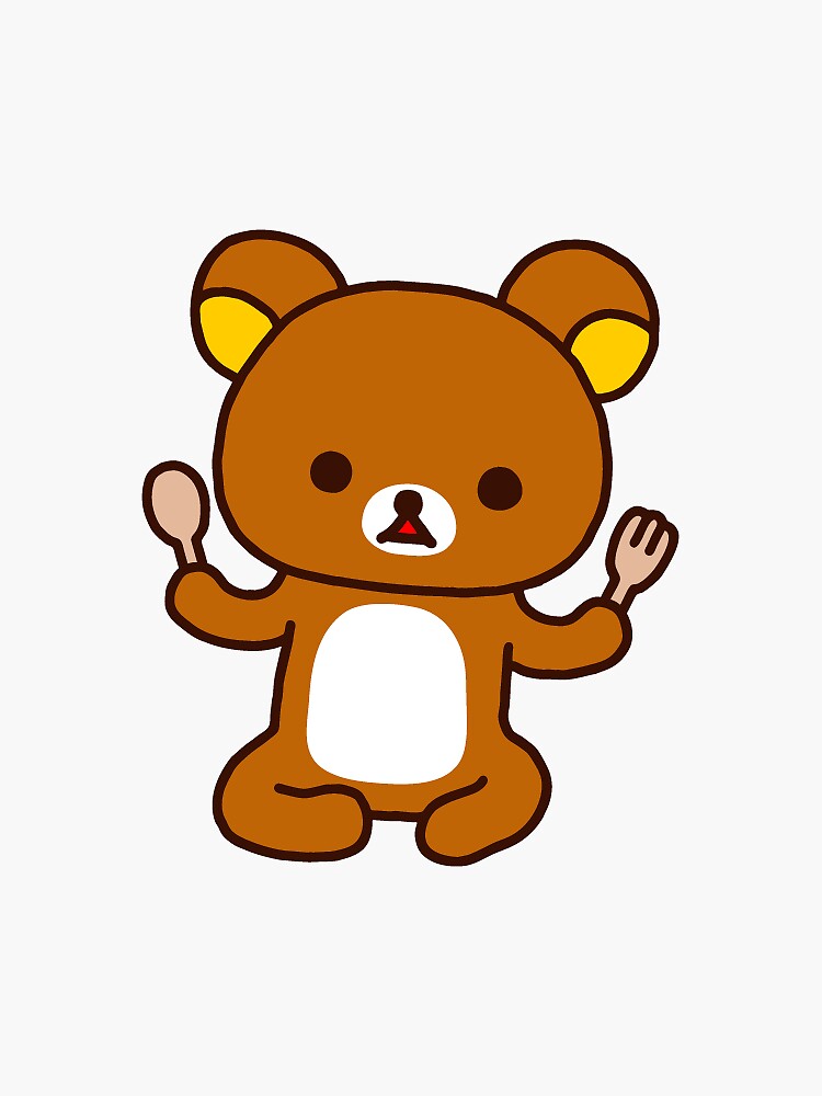"Rilakkuma eating" Sticker by jisoohuwa | Redbubble