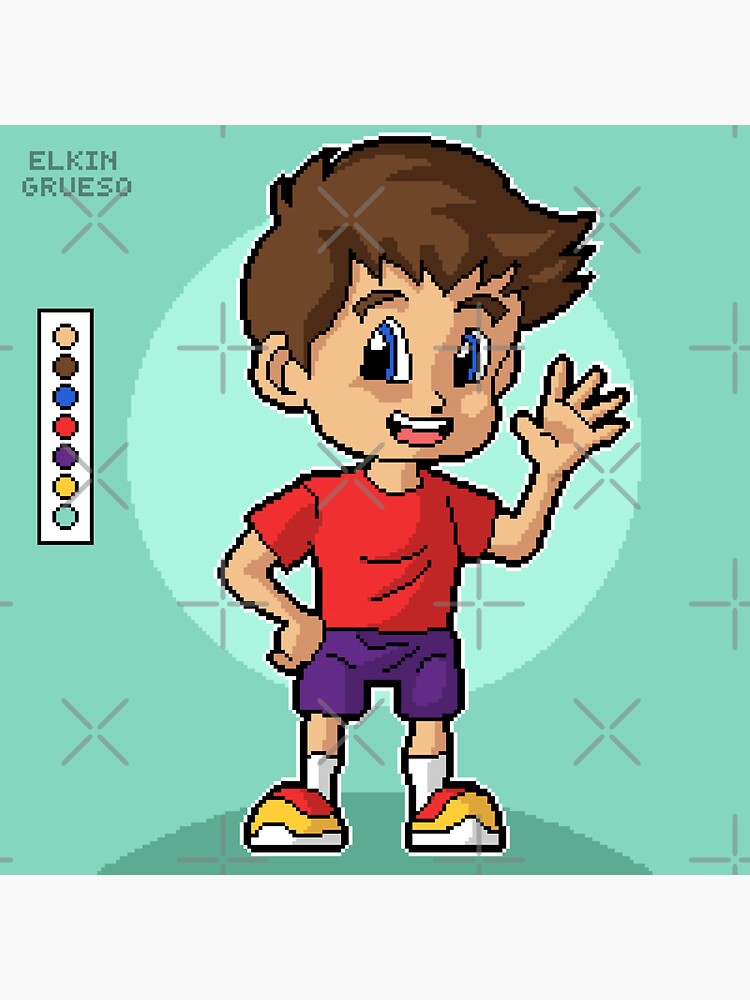"Kid Cartoon (OC Drawing)" Sticker for Sale by elkingrueso | Redbubble