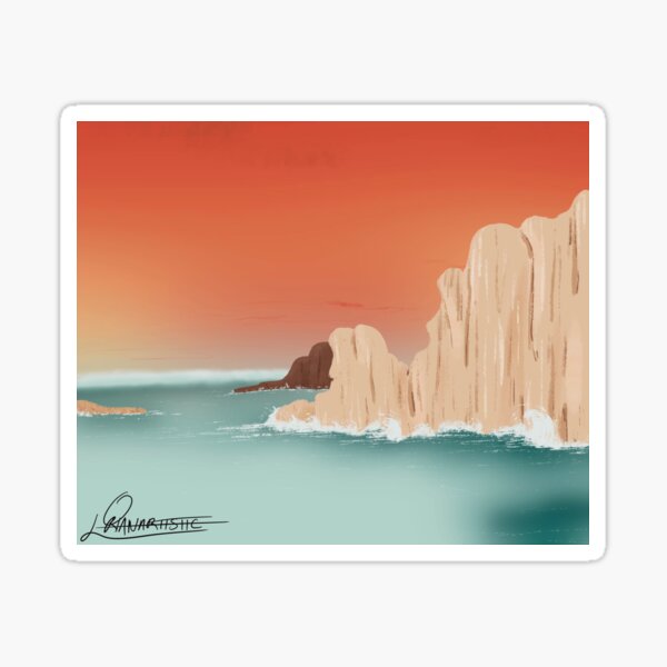 "Sea and Rocks" Sticker for Sale by OrianArtistic | Redbubble