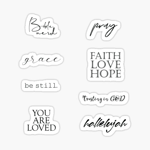 "Pack of 8 Faith" Sticker for Sale by PlumBlushCo | Redbubble