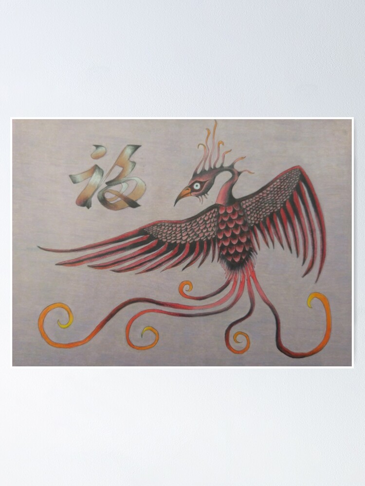 "Feng Shui Phoenix" Poster by Renee-LalaLeFay | Redbubble
