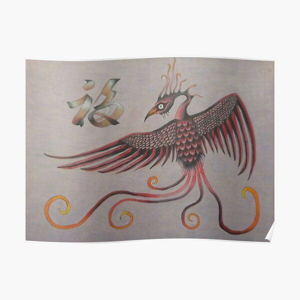 "Feng Shui Phoenix" Poster by Renee-LalaLeFay | Redbubble