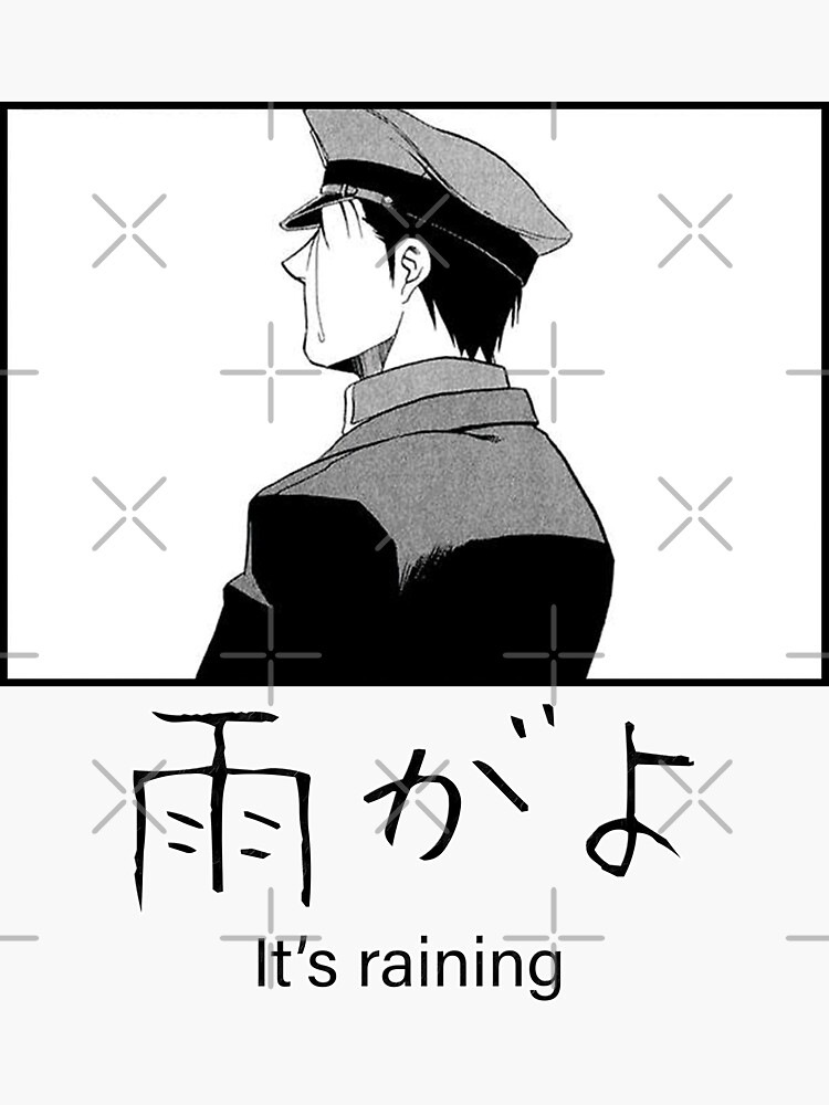 "FMA - It's Raining - Roy Mustang sad scene" Sticker by C0ncina | Redbubble