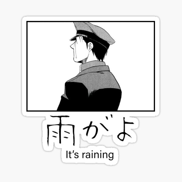 Pegatina «FMA - Está lloviendo - Escena triste de Roy Mustang» de ...