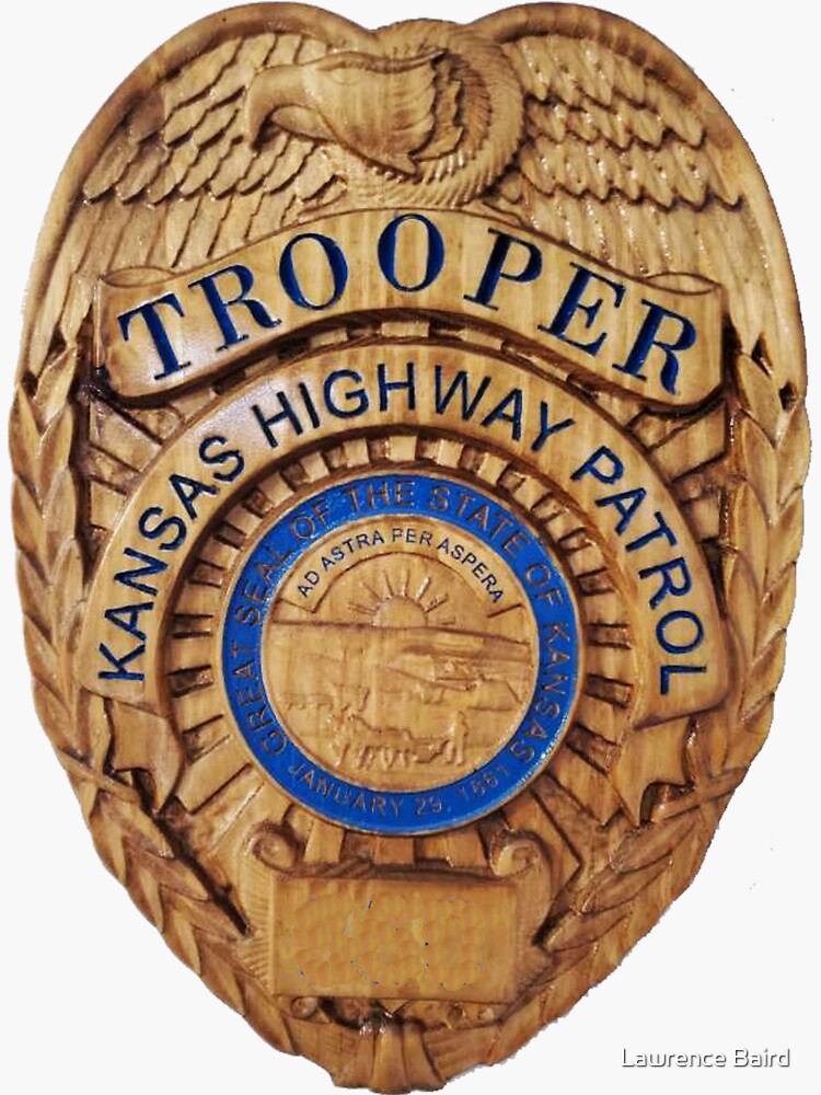 "Kansas Highway Patrol" Sticker for Sale by lawrencebaird | Redbubble