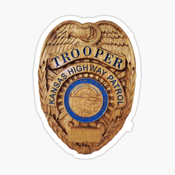 "Kansas Highway Patrol" Sticker for Sale by lawrencebaird | Redbubble