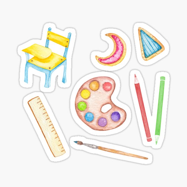 "School tools" Sticker for Sale by InaDim | Redbubble