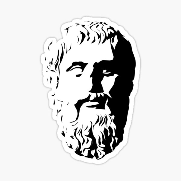 "PLATO STENCIL" Sticker for Sale by bazeeer | Redbubble