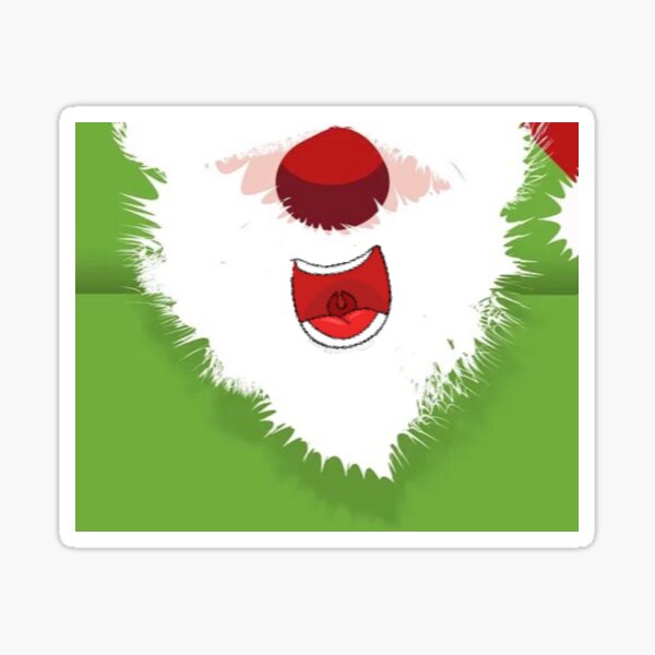 "Jolly Santa mouth" Sticker by Julieford | Redbubble
