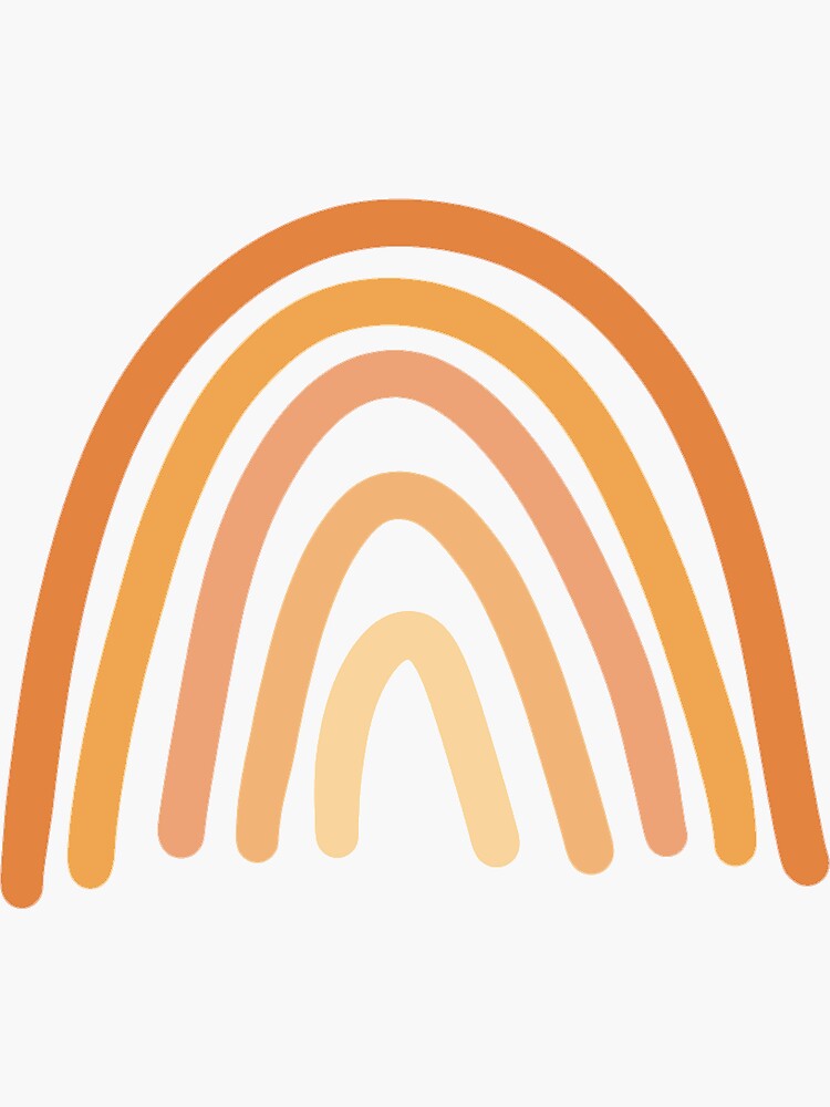 "Orange Aesthetic Rainbow" Sticker for Sale by sydsel | Redbubble