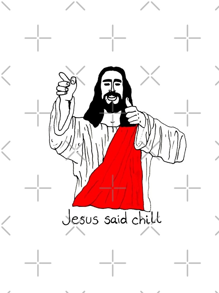 "Jesus Said Chill Buzzfeed Unsolved Inspired Print Sticker" iPhone Case ...