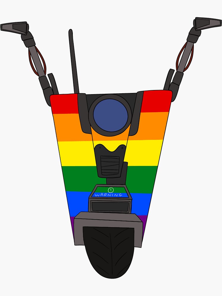 "Borderlands Pride Claptrap" Sticker for Sale by CaptainShivers | Redbubble