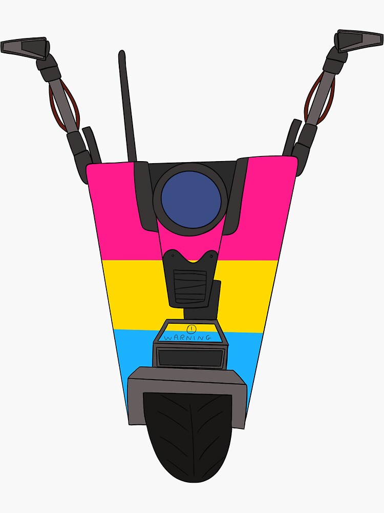 "Borderlands Pan Pride Claptrap" Sticker for Sale by CaptainShivers ...