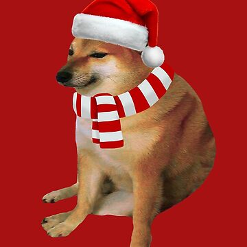 "Cheems Doge Christmas" Sticker for Sale by DonatasSab | Redbubble