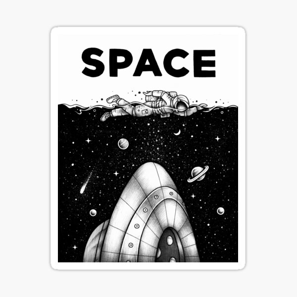 "SPACE" Sticker for Sale by buko | Redbubble