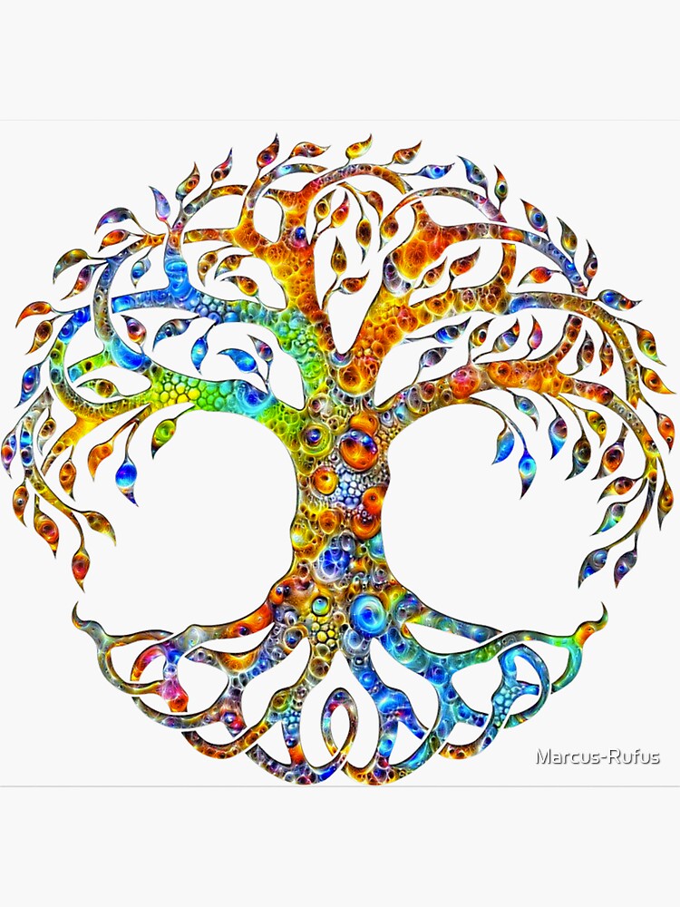 "Tree of Life Version #1" Sticker for Sale by Marcus-Rufus | Redbubble
