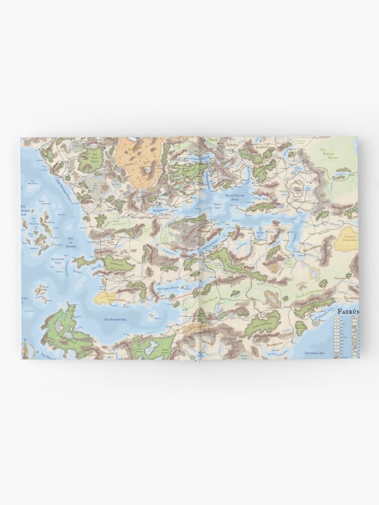 "Forgotten Realms map (3.5e)" Hardcover Journal for Sale by ...