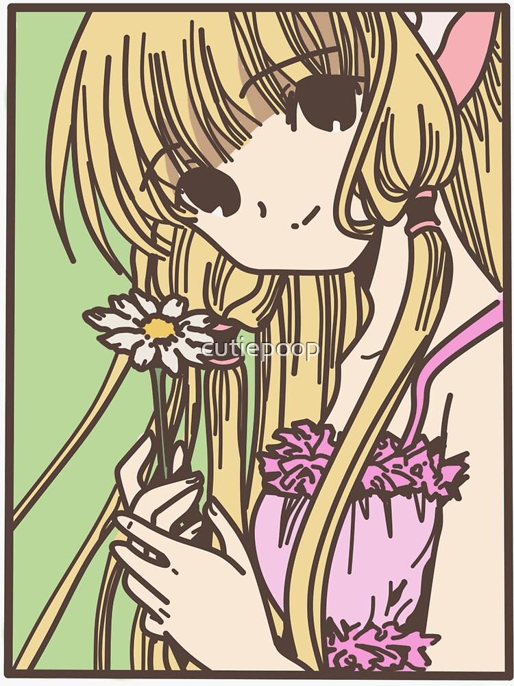 "Chobits - Cute Pastel Chii Flower" Sticker for Sale by cutiepoop ...