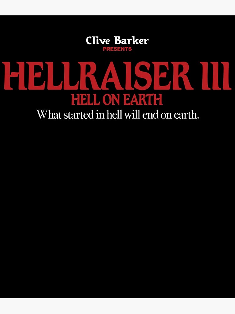 "Hellraiser III: Hell on Earth - Logo Design (1992）☆VHSGasm Video ...