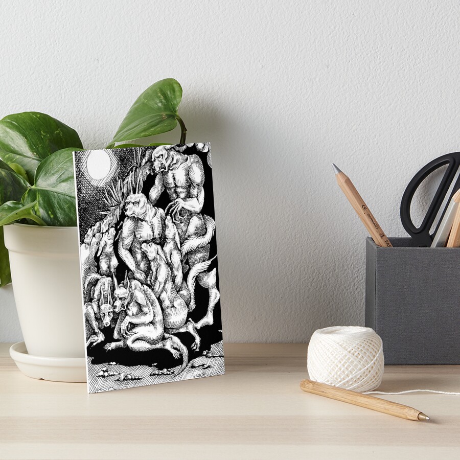 "Werewolf vs. Ghoul" Art Board Print by HintermSpiegel | Redbubble
