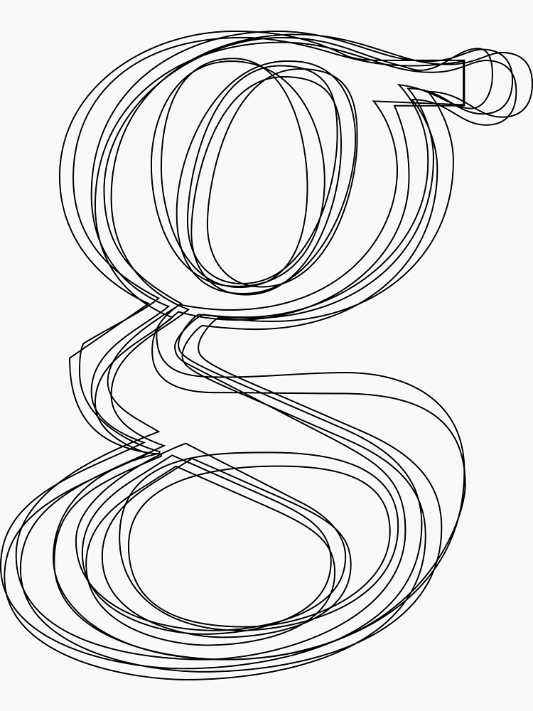 "Loopy g letter" Sticker for Sale by mintylemony | Redbubble