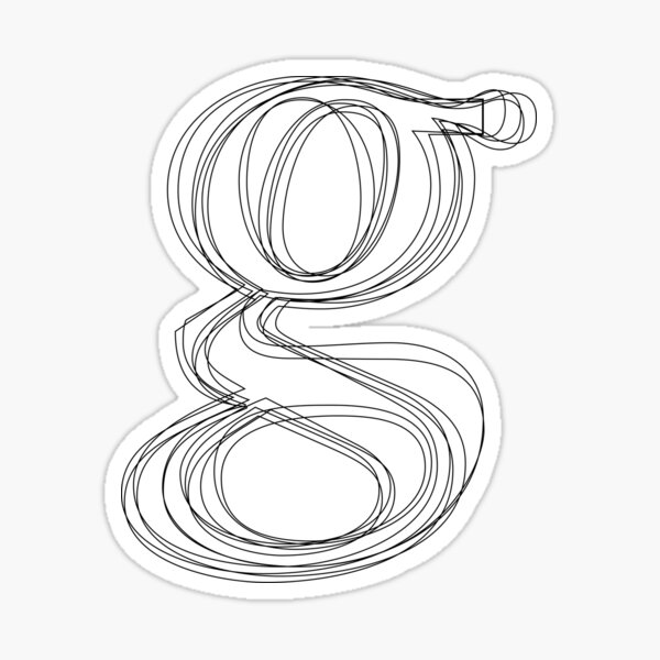 "Loopy g letter" Sticker for Sale by mintylemony | Redbubble