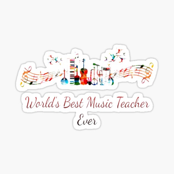 "Music Teacher " Sticker by VolomymyrY | Redbubble