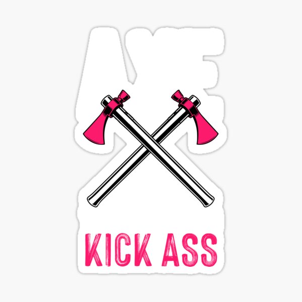 "Axe Throwing Girls, Kick Ass" Sticker for Sale by HatchetHarrys ...