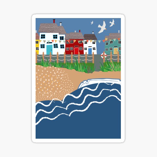 "Seaside" Sticker for Sale by LoveBirdGallery | Redbubble
